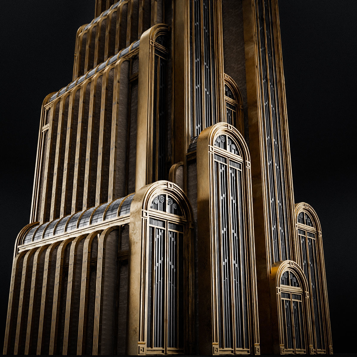3D model ART DECO SKYSCRAPER BUILDING 06 VR / AR / low-poly | CGTrader