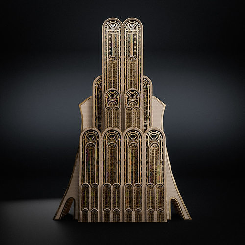 3D model ART DECO SKYSCRAPER BUILDING 07 VR / AR / low-poly | CGTrader