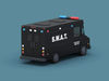 3D model Stylized Cartoon Step Van Police SWAT VR / AR / low-poly ...