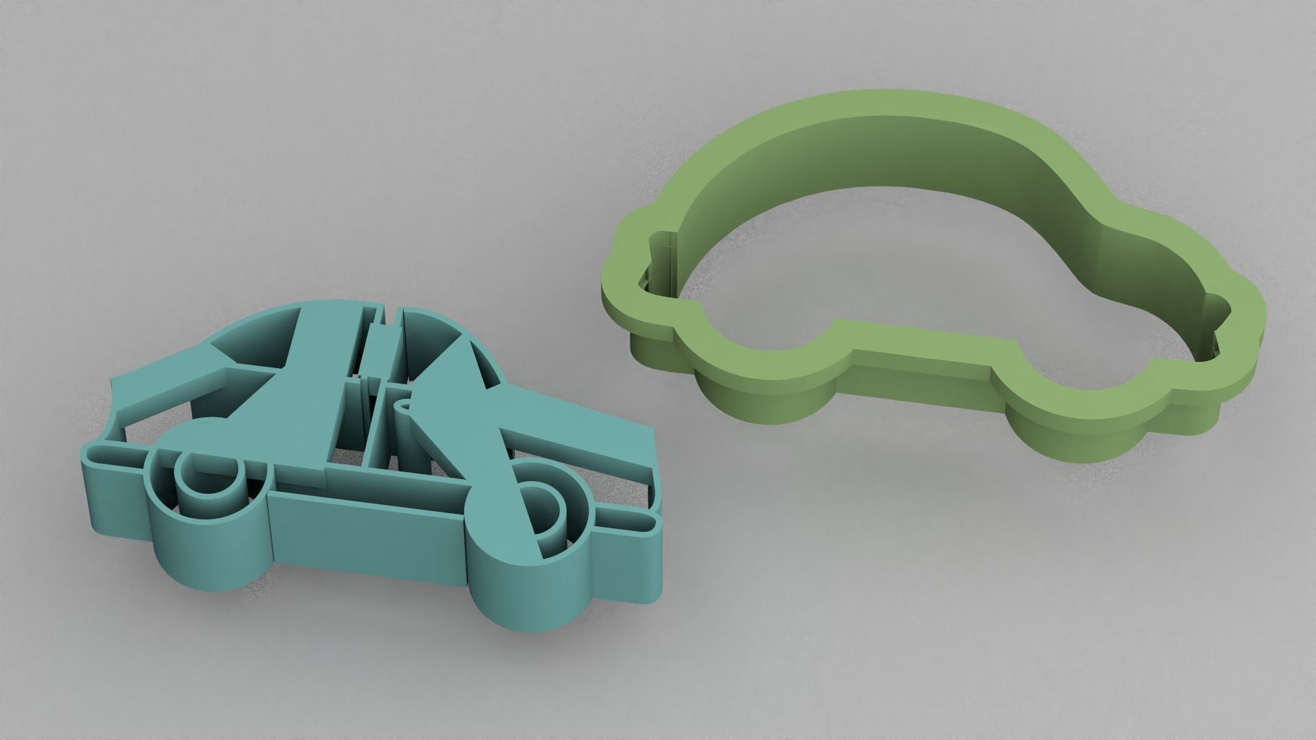 Schematic car cookie cutter 3D model 3D printable | CGTrader