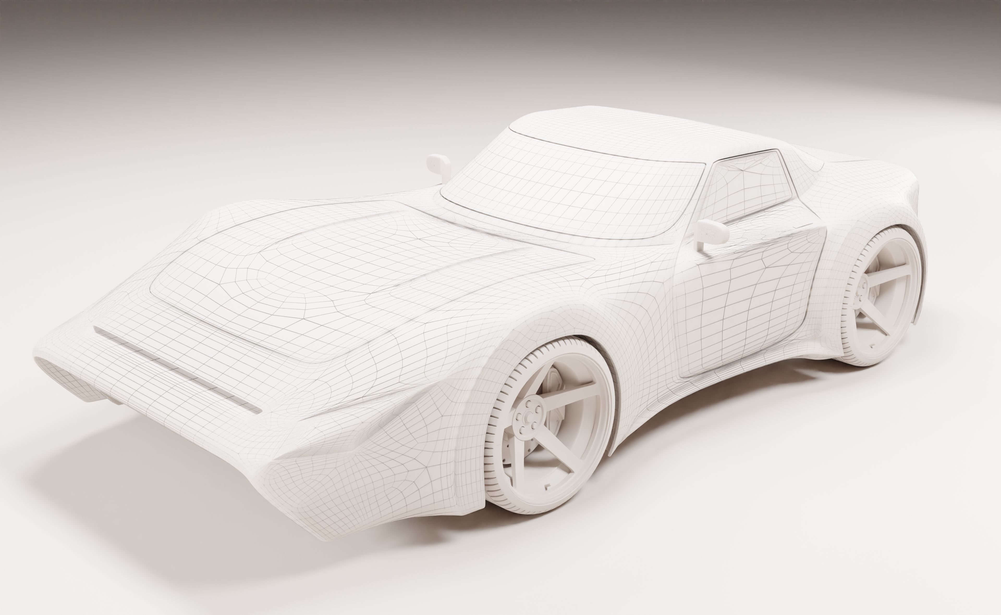 Blue sport car concept model 3D model | CGTrader