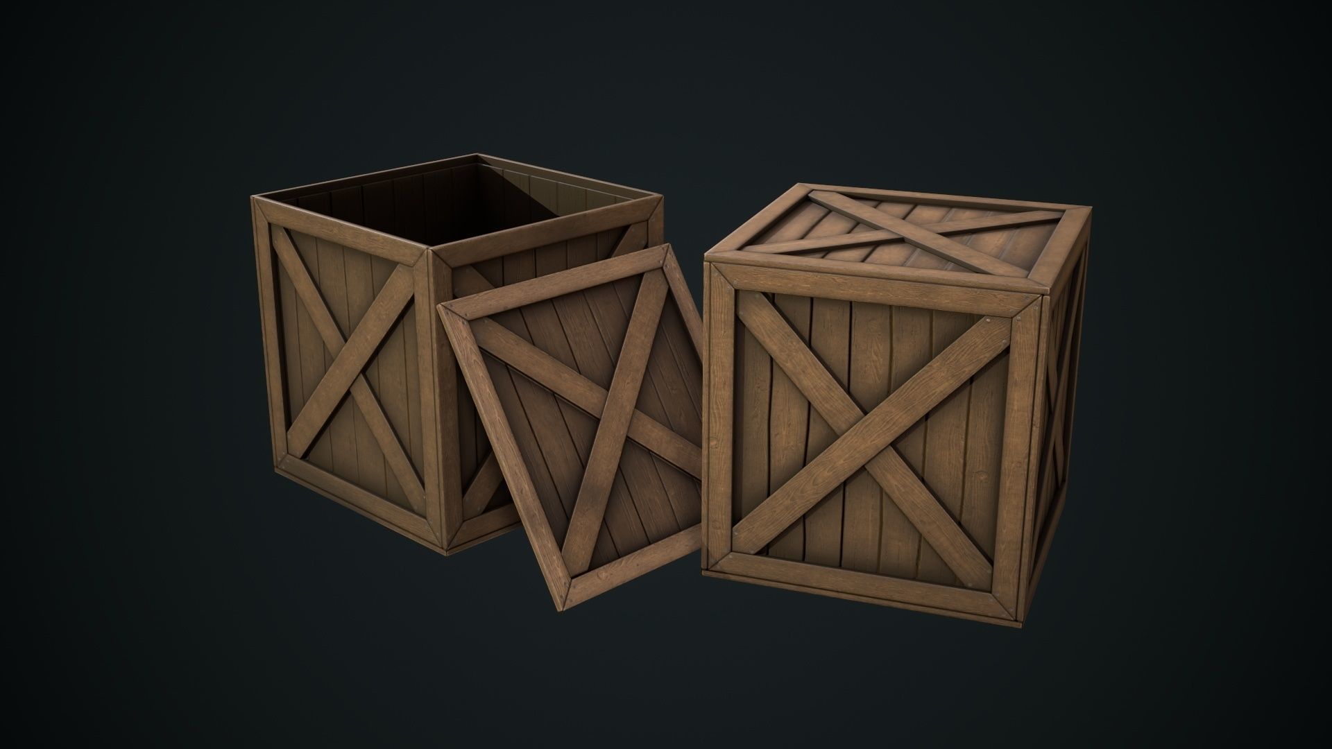 3D model Wooden Cube VR / AR / low-poly | CGTrader