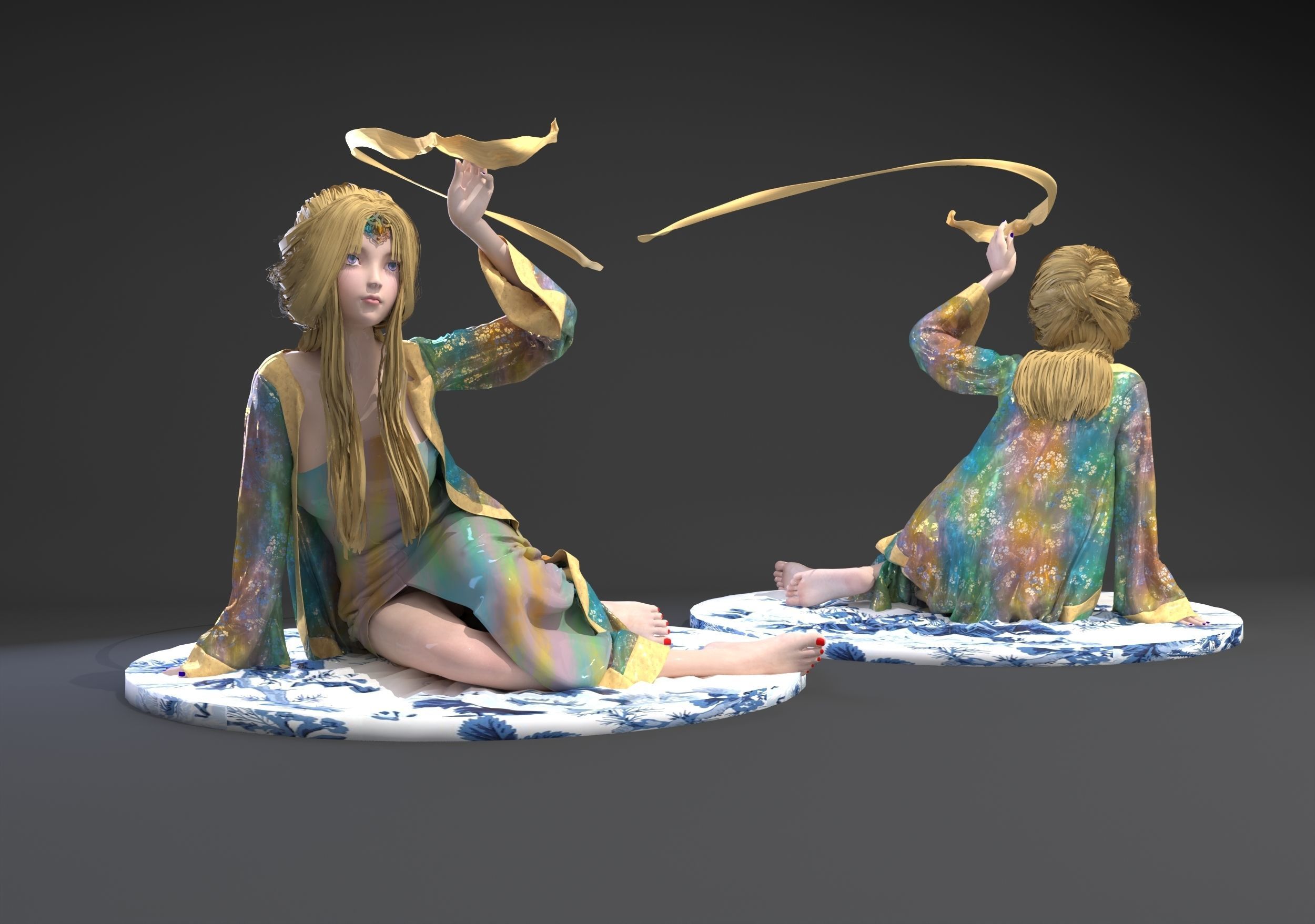 girl goddess 3D model | CGTrader