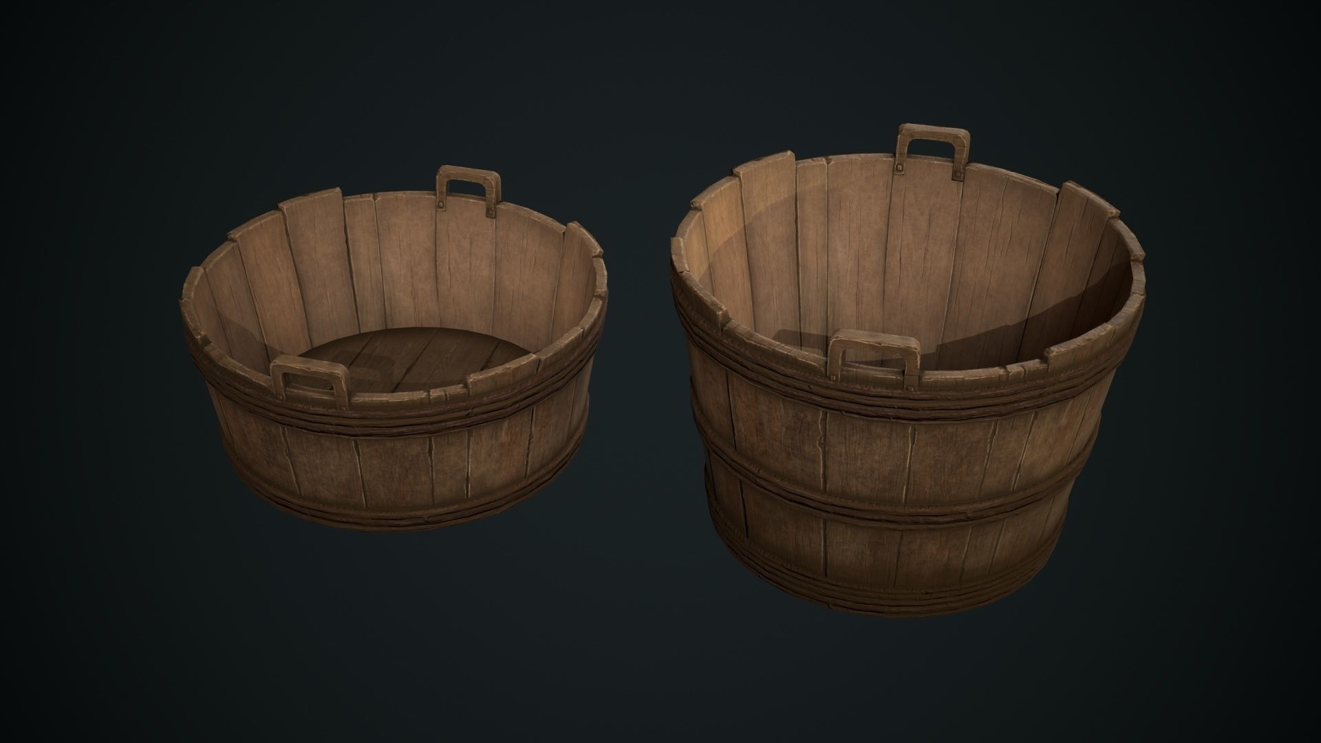 3D model Wooden Wash Pail VR / AR / low-poly | CGTrader