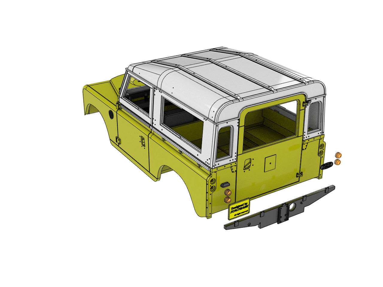 LAND ROVER SERIES III 88 MODEL SHORT VERSION 3D model 3D printable ...