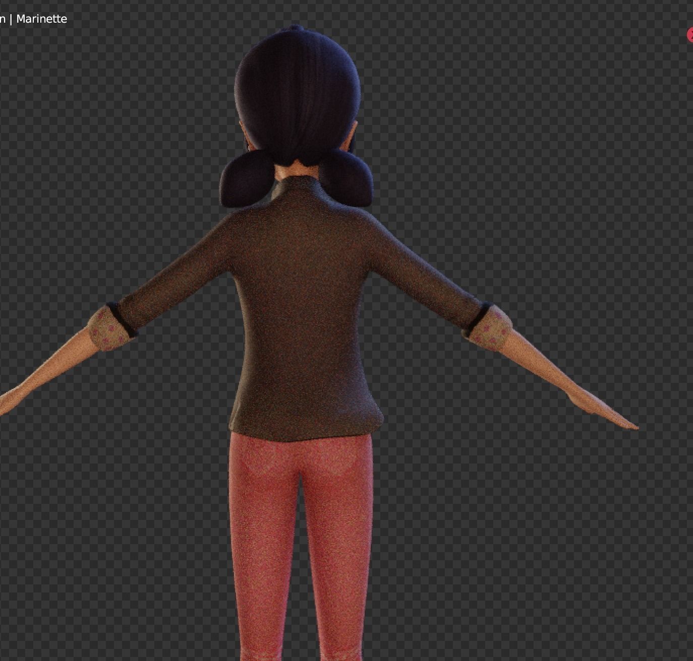 3D model Miraculous Marinette Animated Rigged 2022 Low-poly 3D model VR ...
