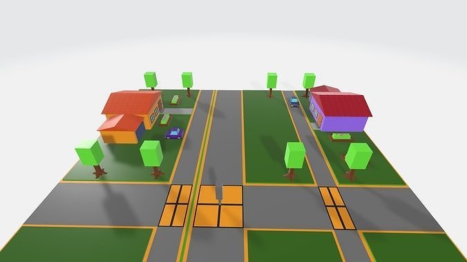 House for low poly game or animation video free VR / AR / low-poly 3D ...