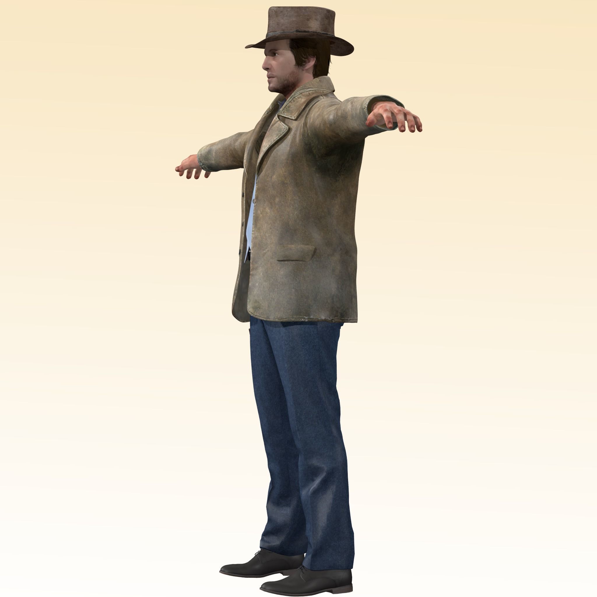 Cowboy Rigged 3D model rigged | CGTrader