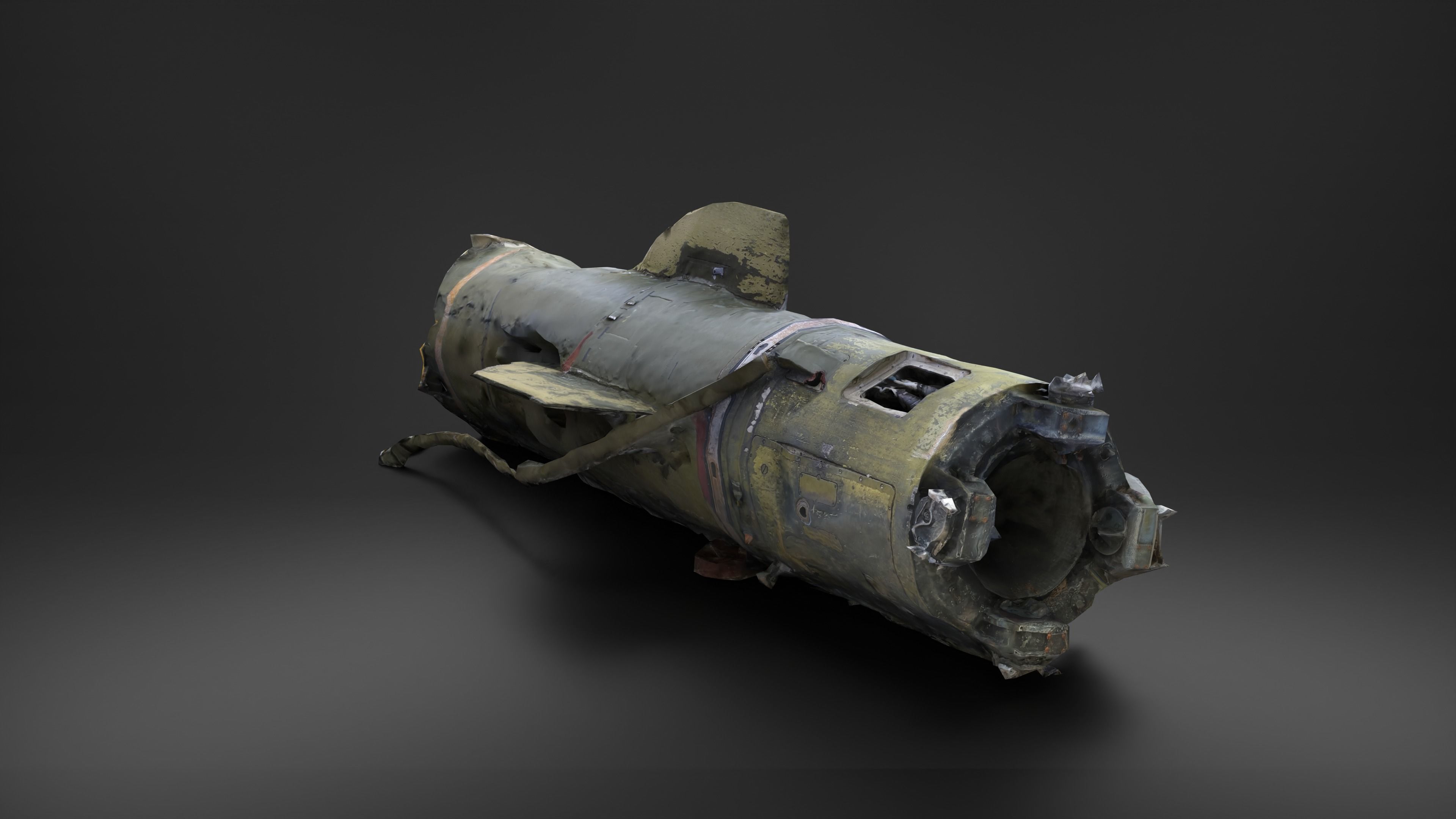 3D model Destroyed OTR-21 SS-21 Scarab Tochka-U P2 Photoscan Game Ready ...