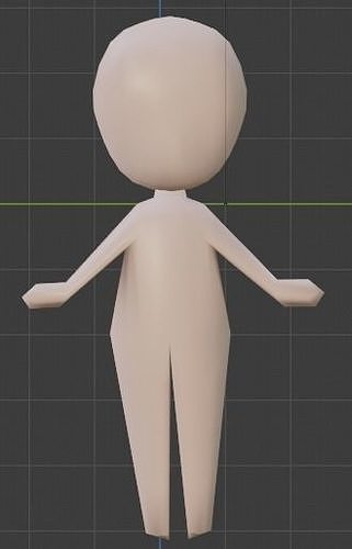 Low-poly chibi base 3D model | CGTrader