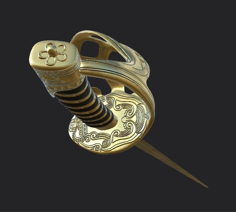 British Royal Guard Sword 1832 free 3D model | CGTrader
