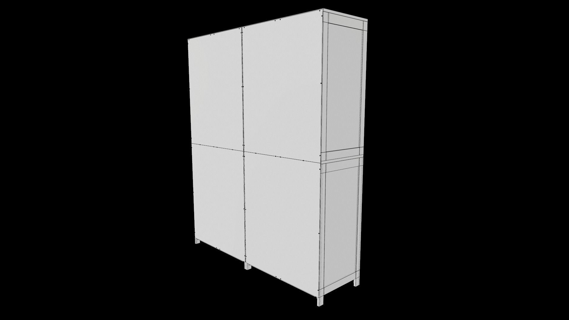 Wooden Almirah 3D model | CGTrader