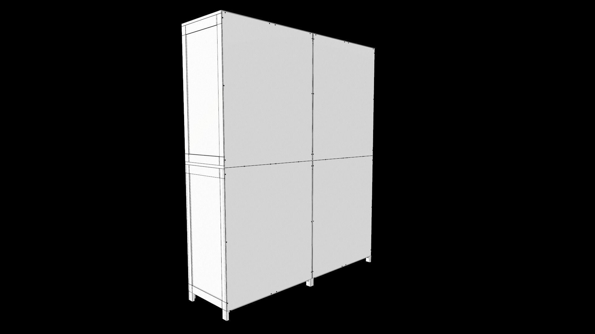 Wooden Almirah 3D model | CGTrader