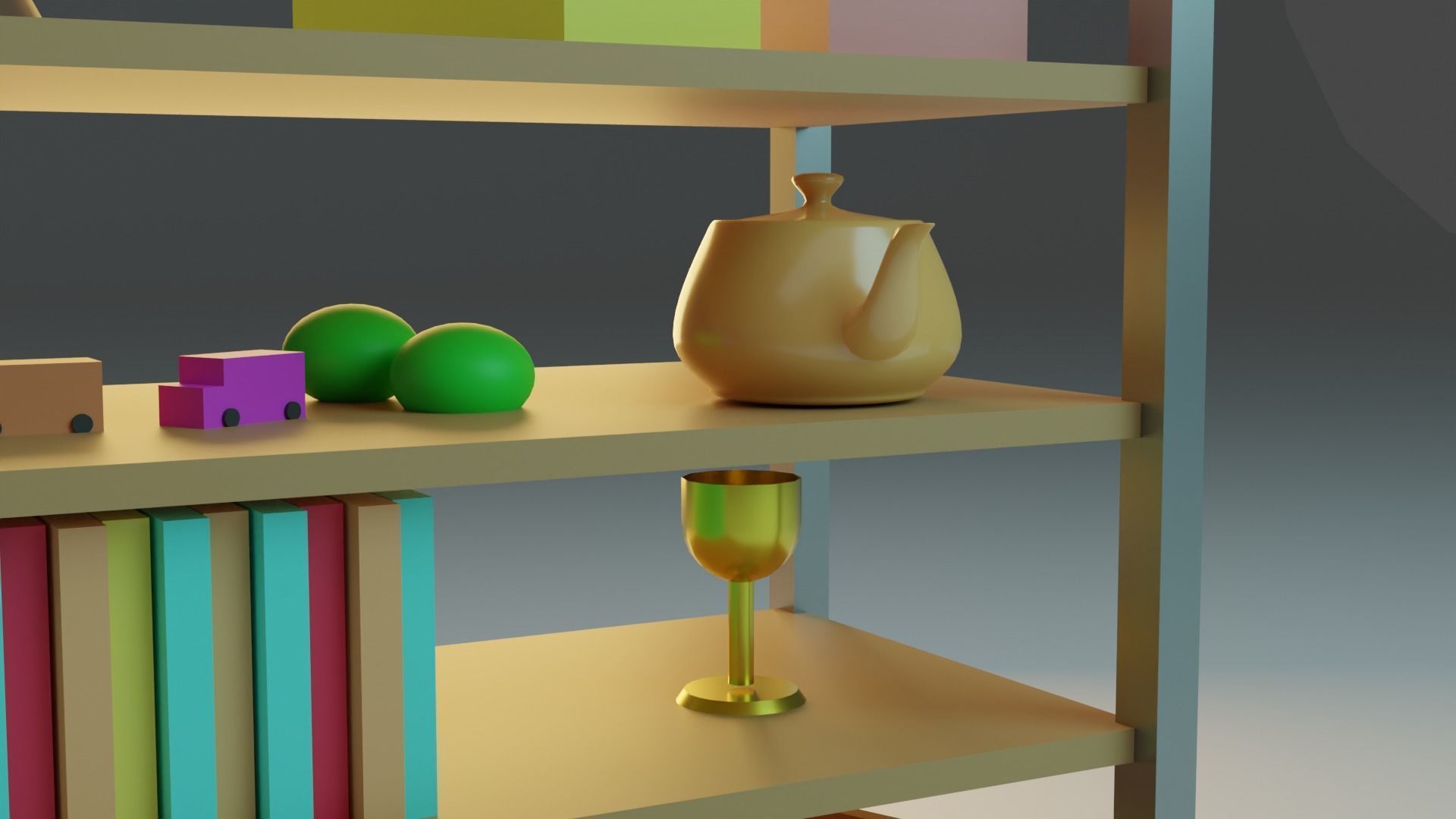3D model low poly book self VR / AR / low-poly | CGTrader