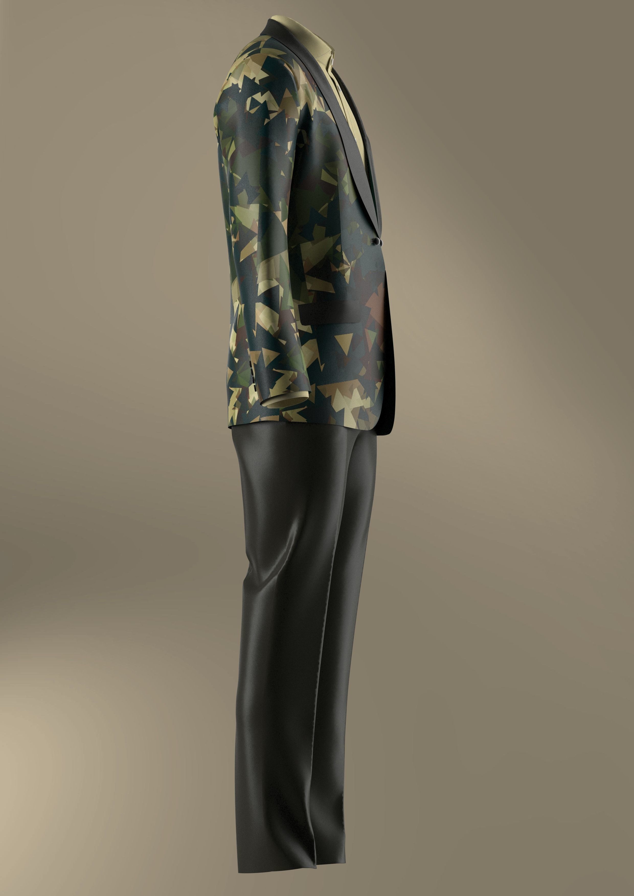 Men blazer outfit 3D model | CGTrader