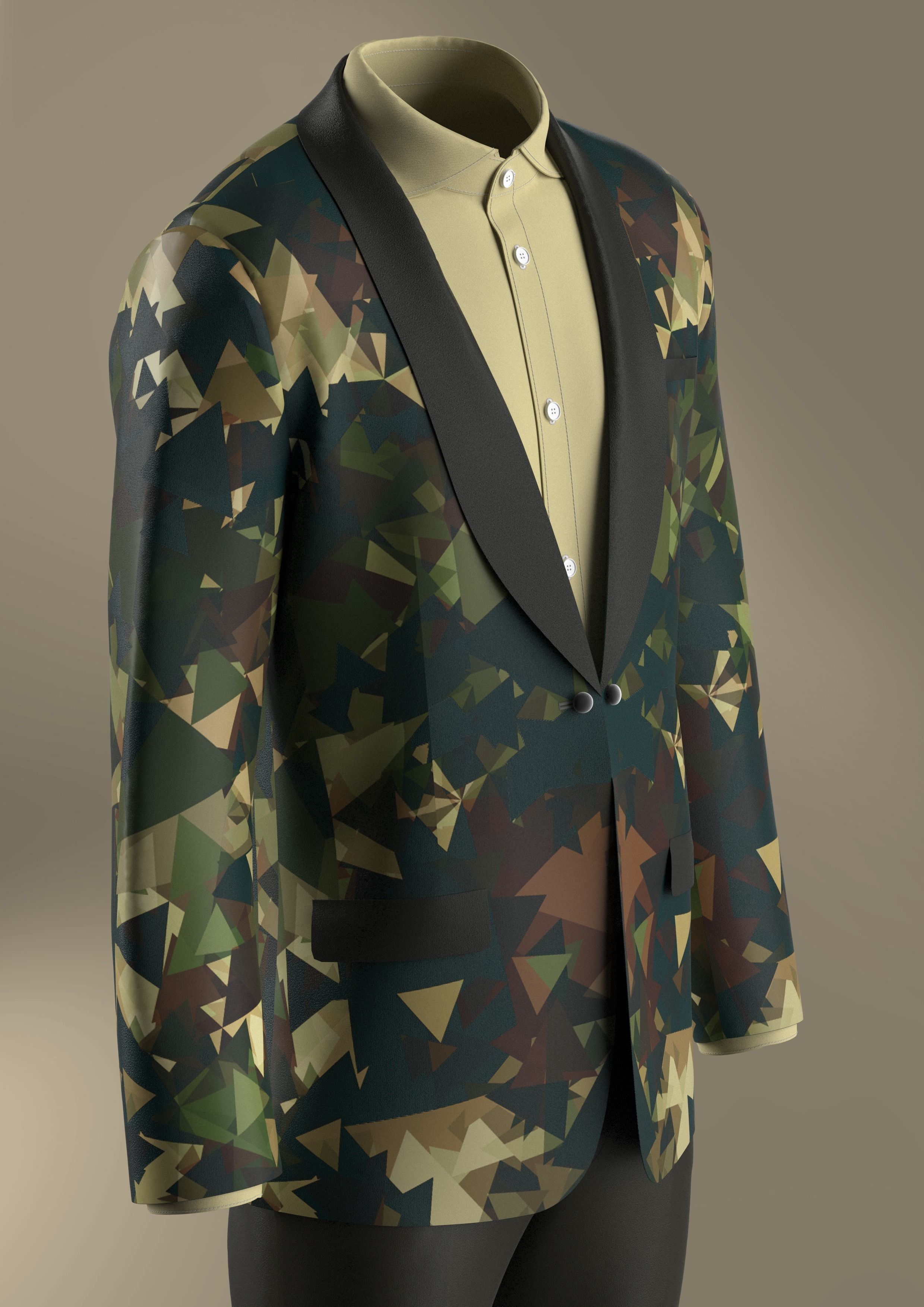 Men blazer outfit 3D model | CGTrader