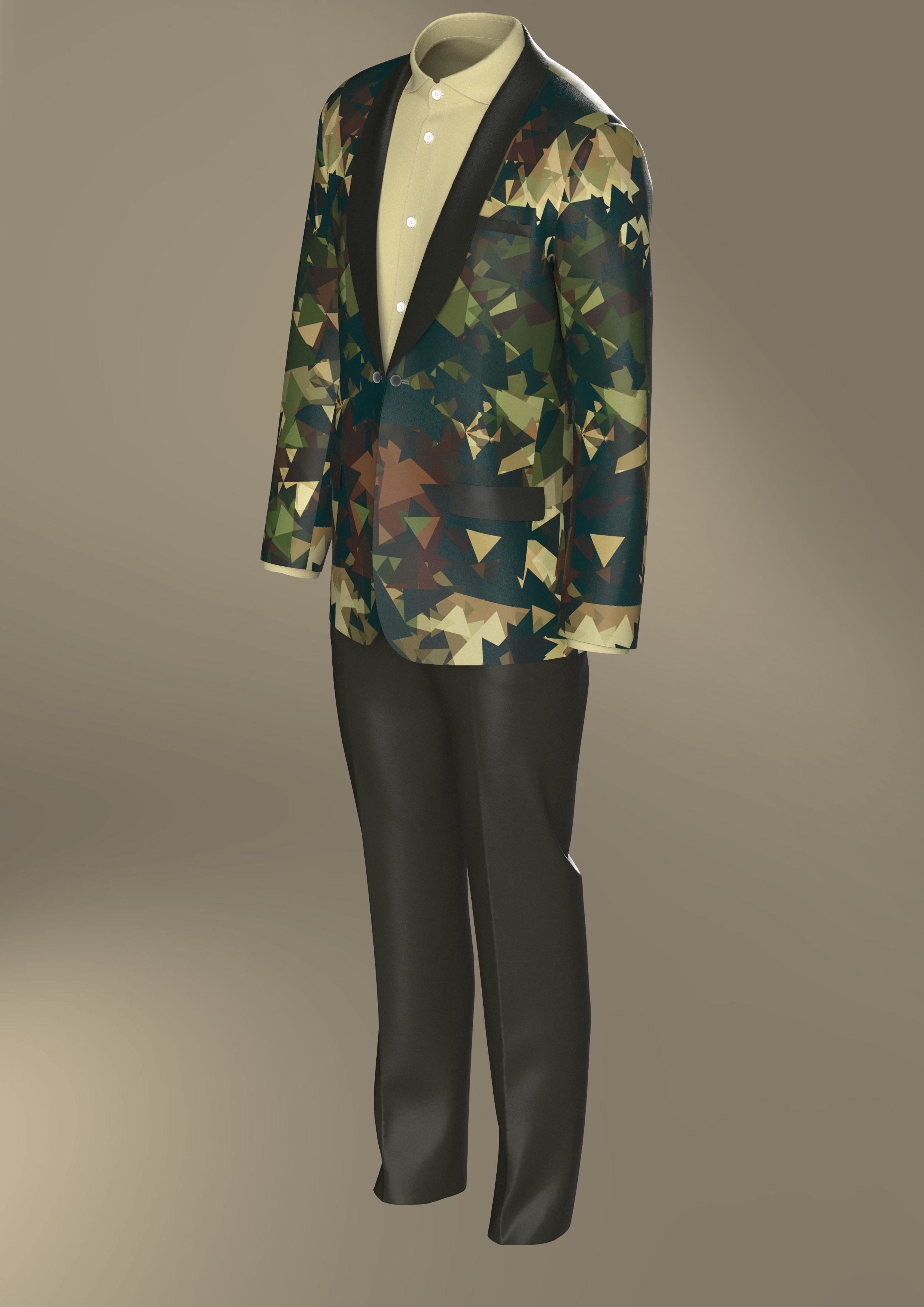 Men blazer outfit 3D model | CGTrader