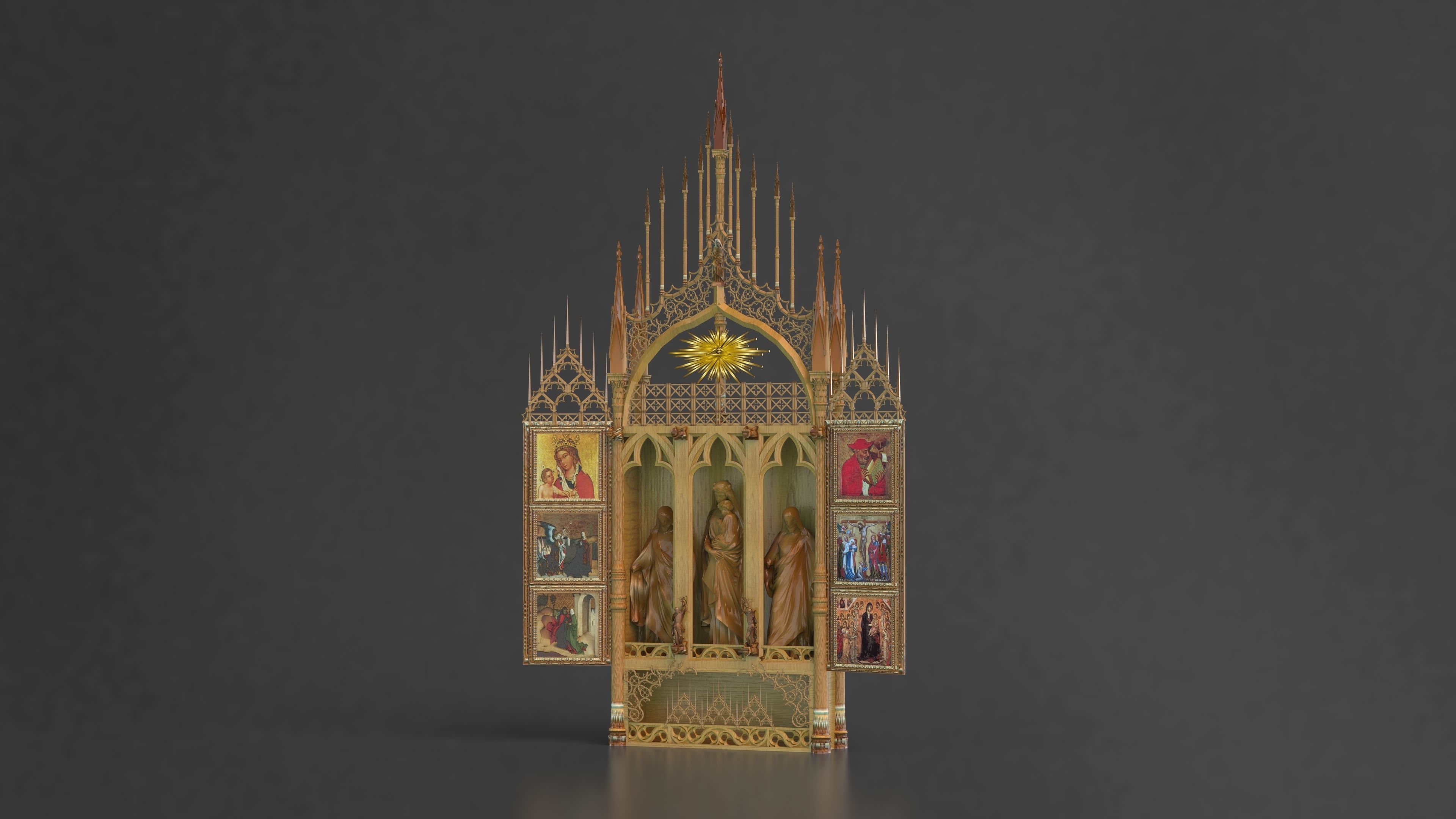Gothic altar 3D model | CGTrader