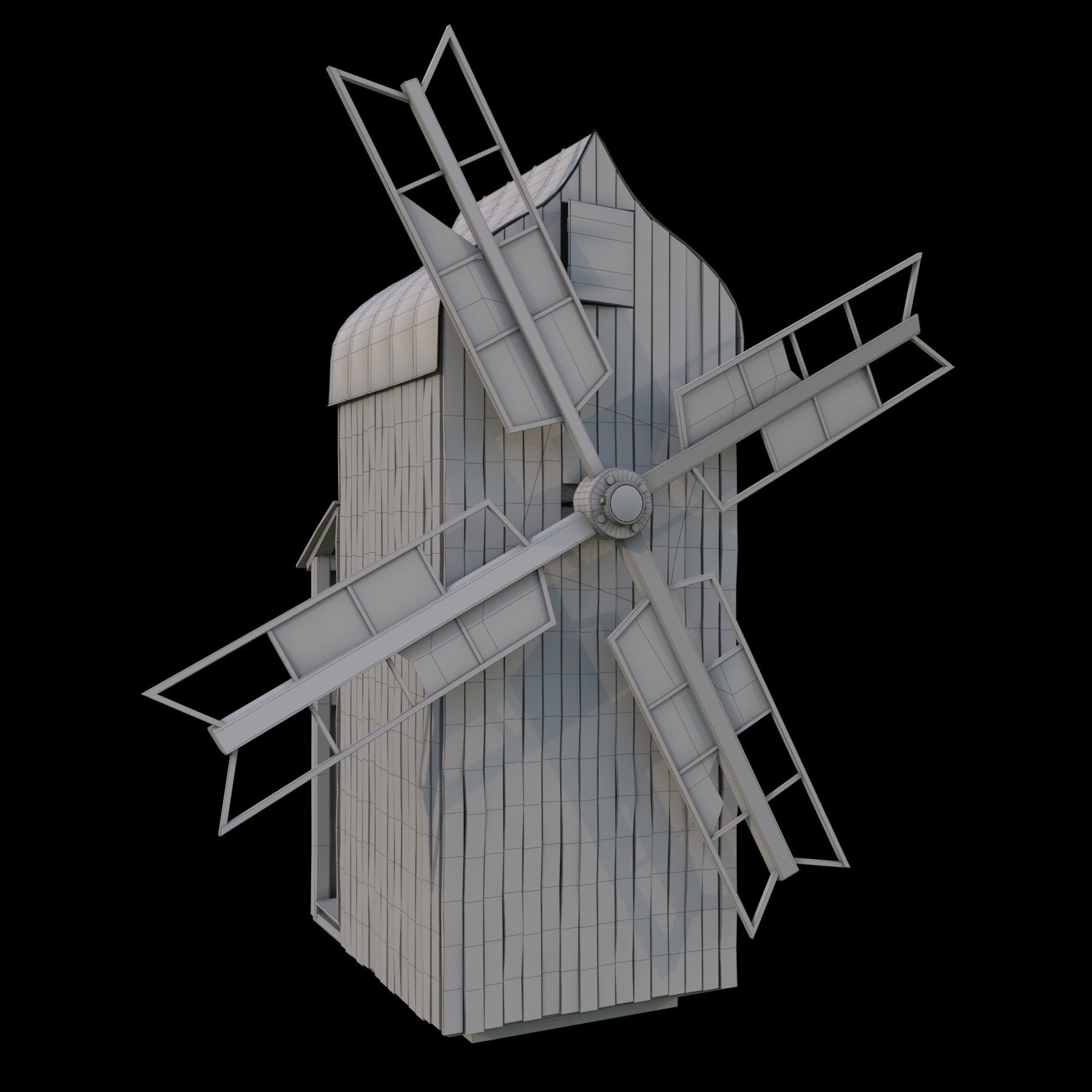 Old wind mill 3D model | CGTrader