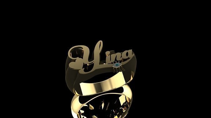 ring name yina 3D model 3D printable | CGTrader