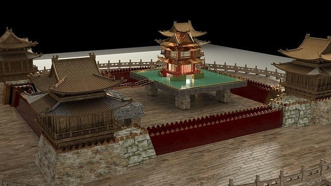 Chnese castle 3D model | CGTrader