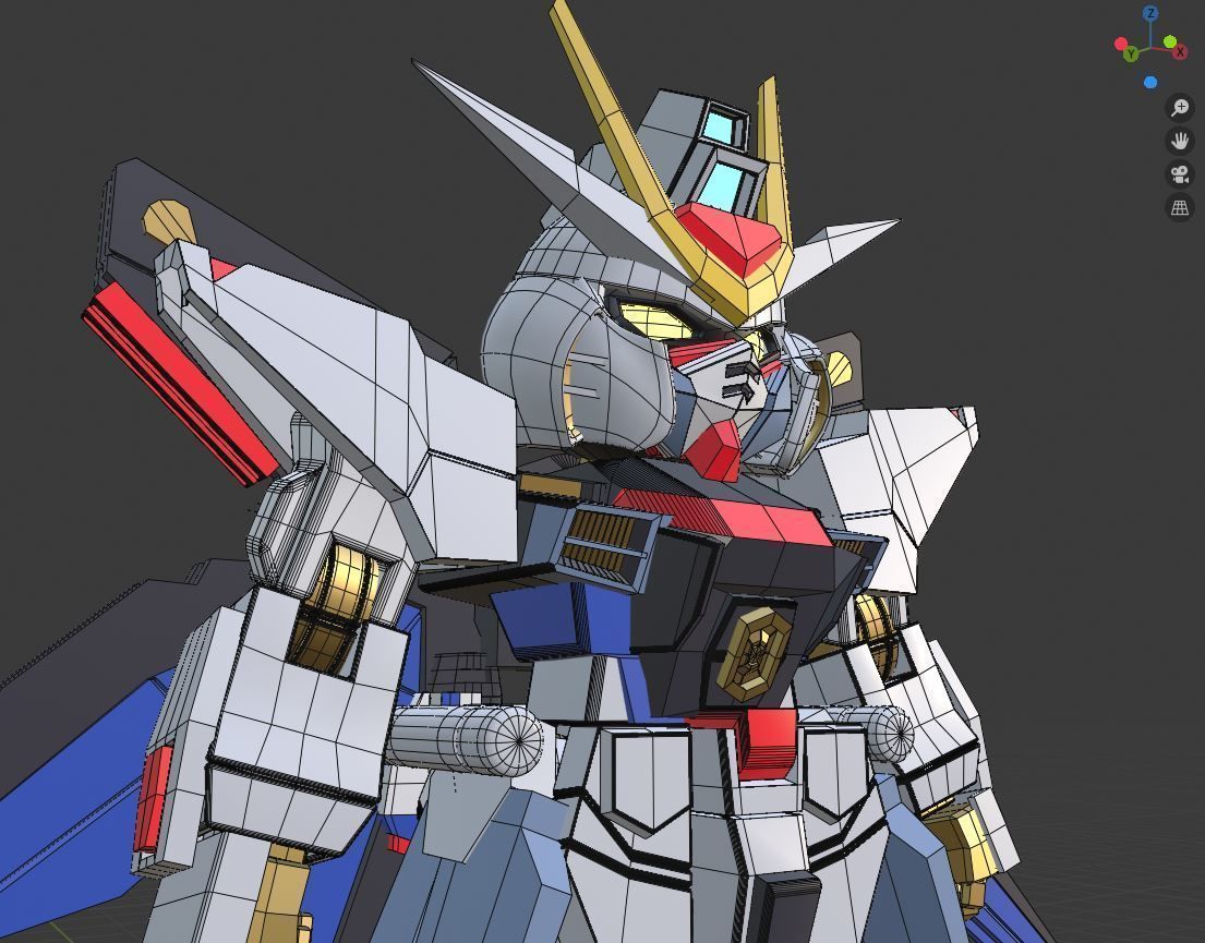 Strike Freedom Gundam SD - Gundam Seed Destiny 3D model rigged | CGTrader