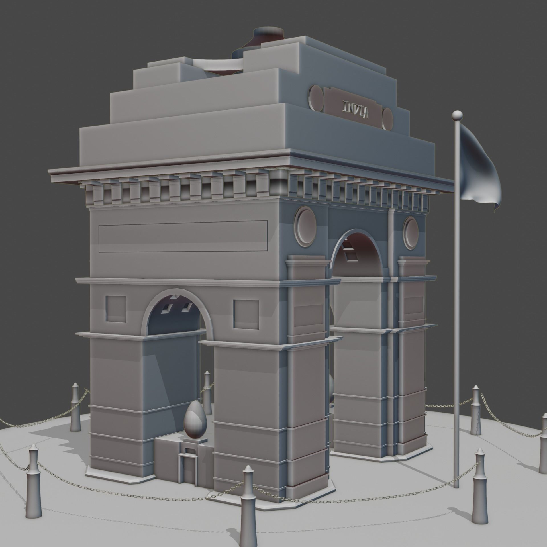 3D model The India Gate VR / AR / low-poly | CGTrader