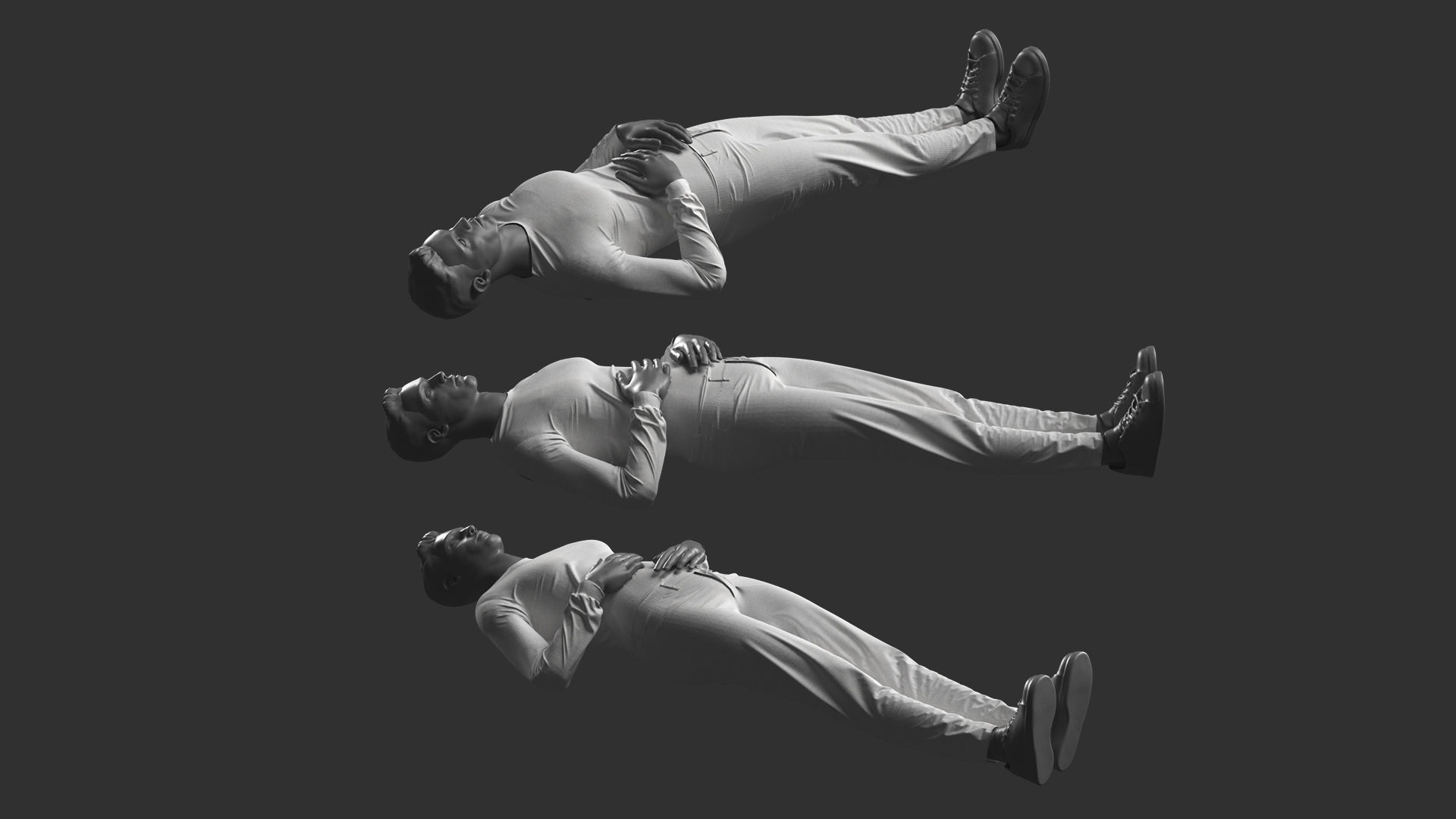 Man Mannequin Lying 5 Poses 3D model | CGTrader