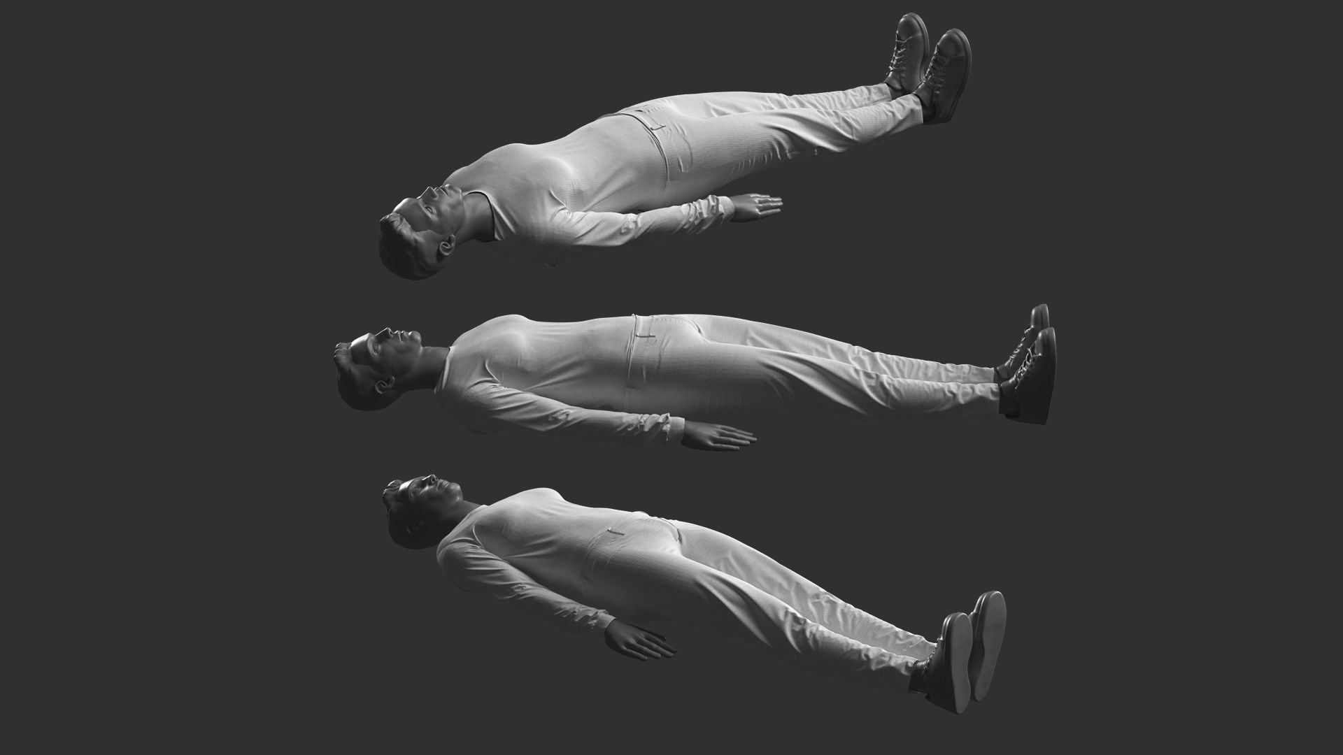 Man Mannequin Lying 5 Poses 3D model | CGTrader
