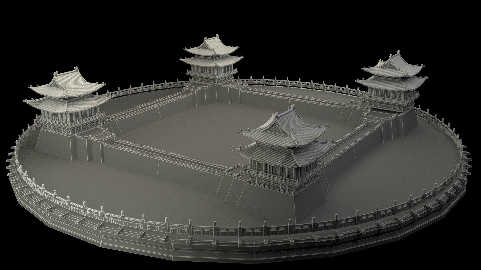 Chinese castle 3D model | CGTrader