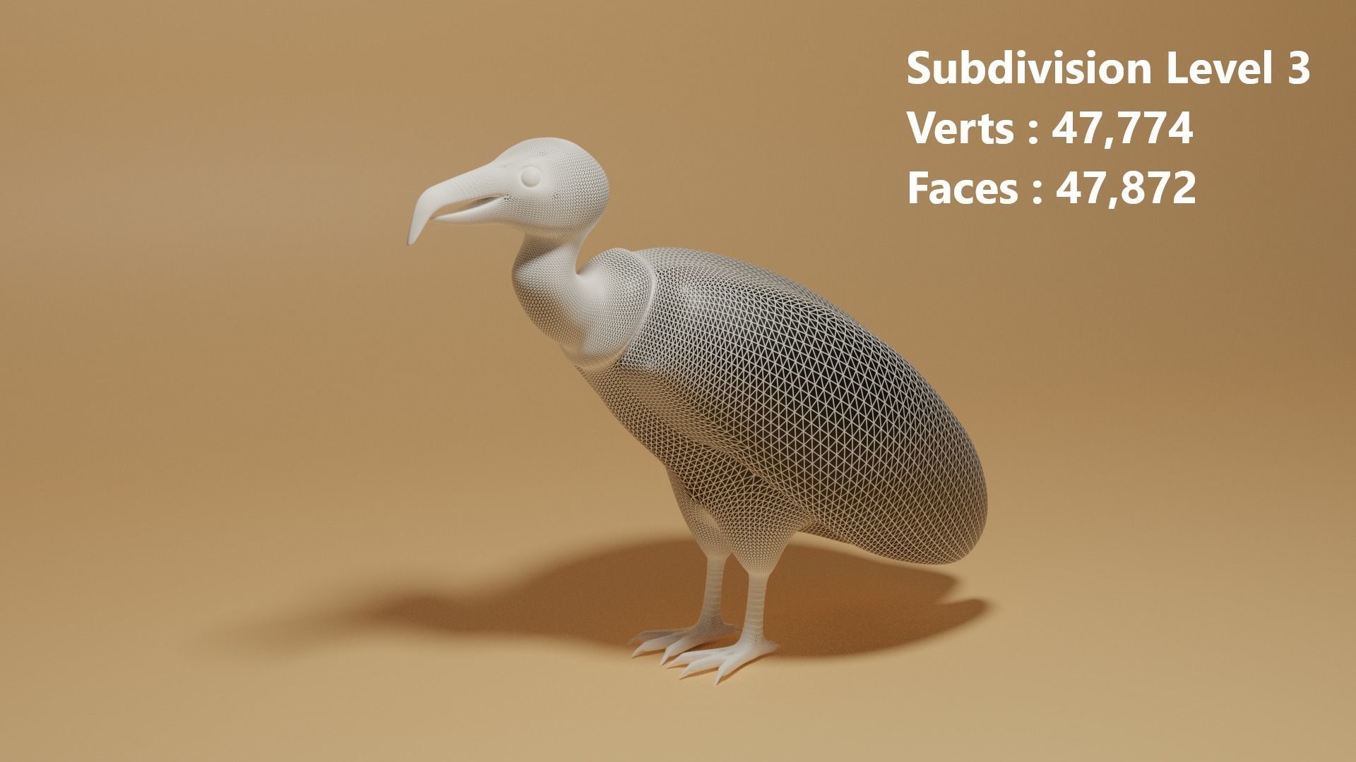 3D model Cartoon Cute Brid Vulture VR / AR / low-poly | CGTrader