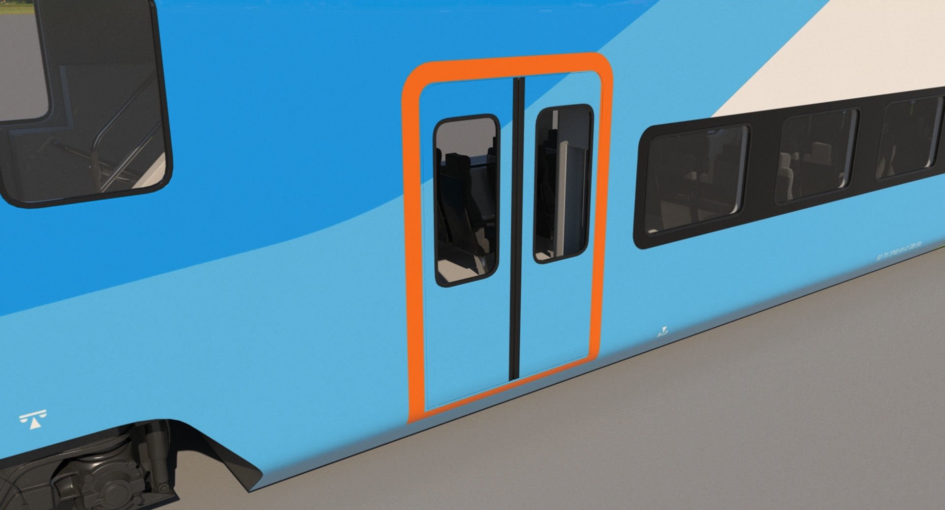 Stadler Dosto Double Decker Passenger Train 3D model | CGTrader