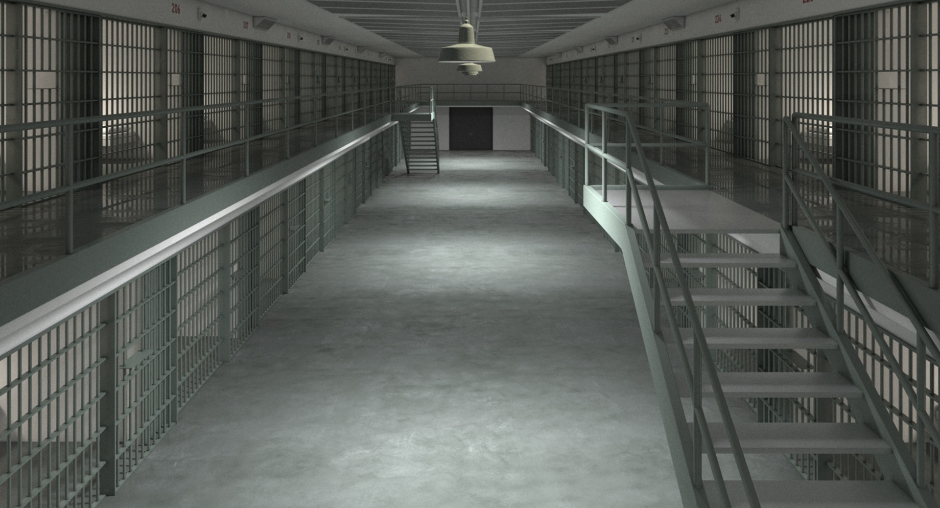 Prison Cell Block 003 3D model | CGTrader