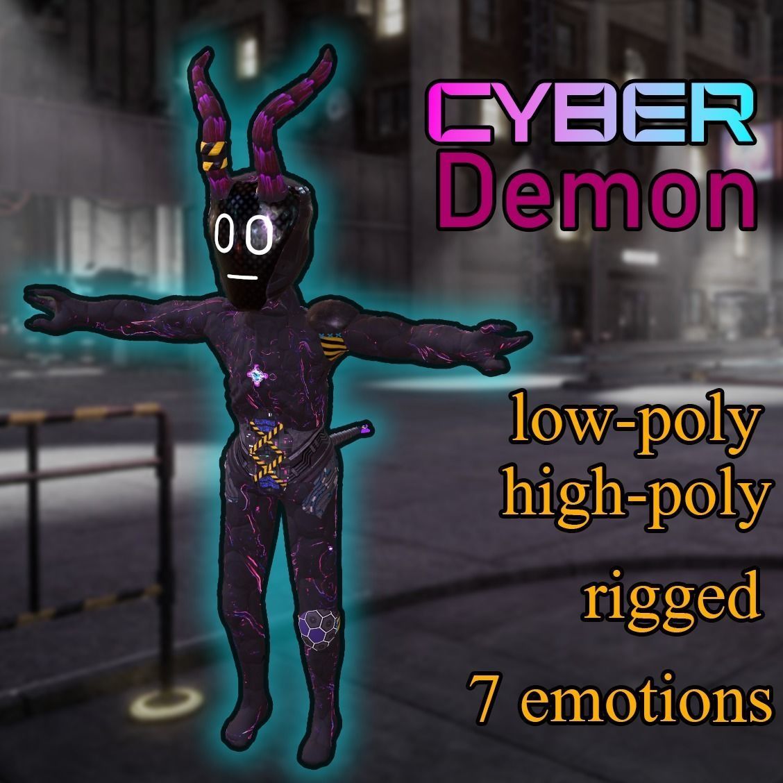 3D model Cyber Demon VR / AR / low-poly | CGTrader