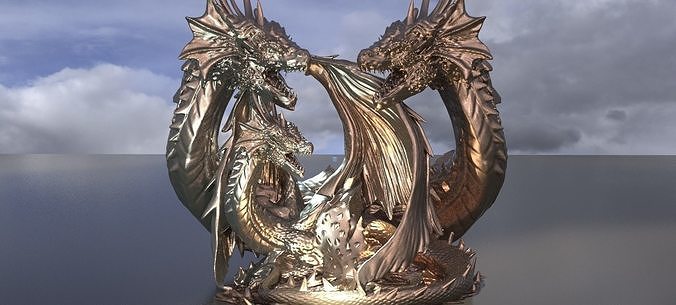 Arthurian Dragon King Sculpt Extended 2 3D model | CGTrader