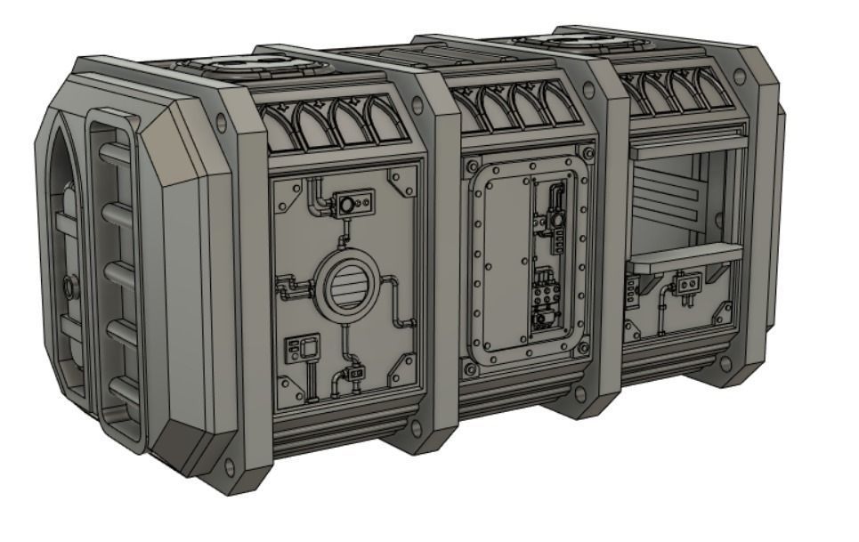 Modular Armoured Container 3D model 3D printable | CGTrader