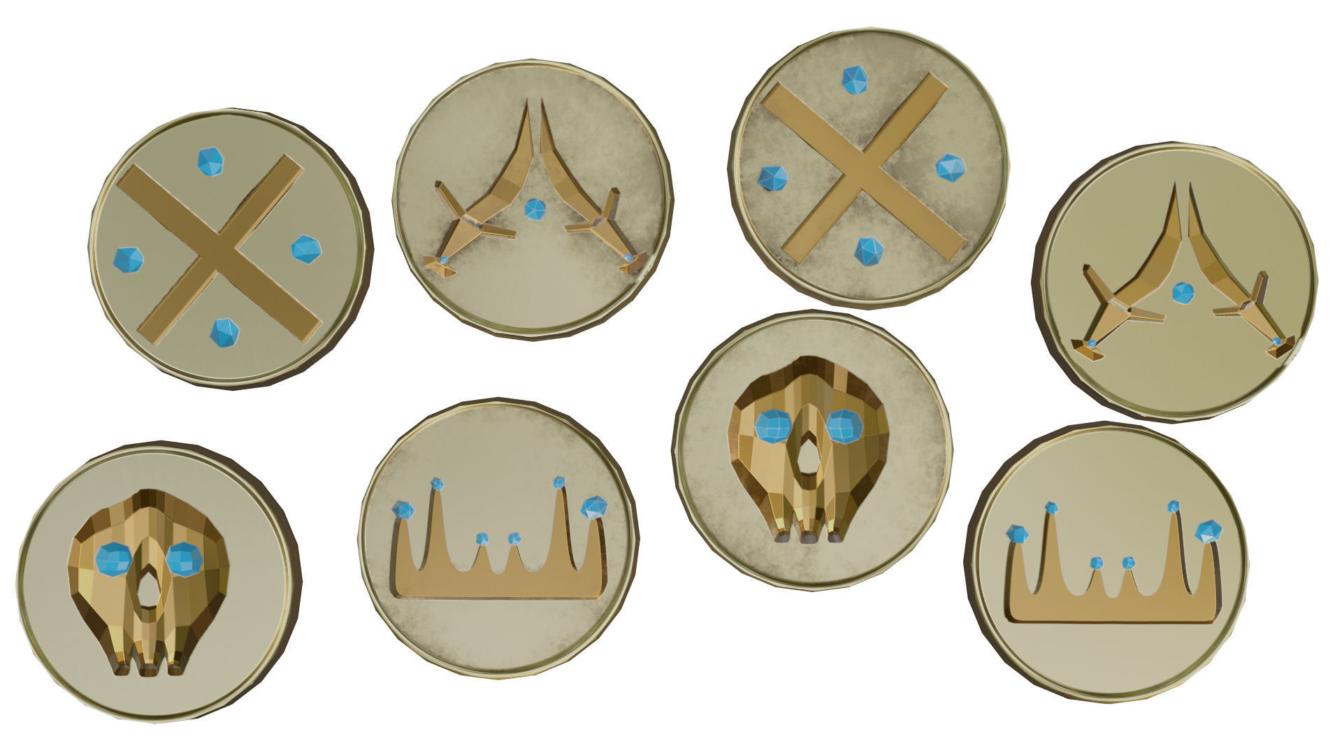 Handpaint gold coins seamless texture Texture | CGTrader