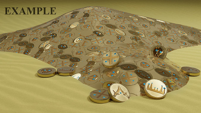 Handpaint gold coins seamless texture Texture | CGTrader