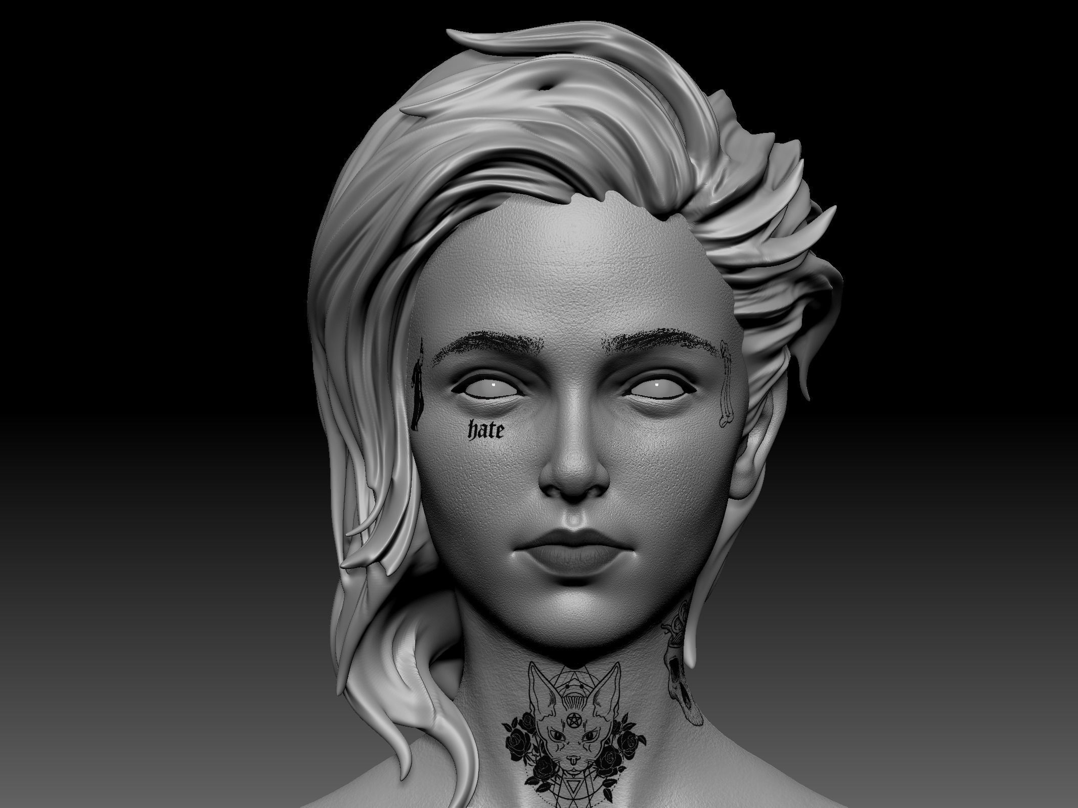 3d Model Skinny Female Base Mesh Rigged Vr Ar Low Poly Cgtrader