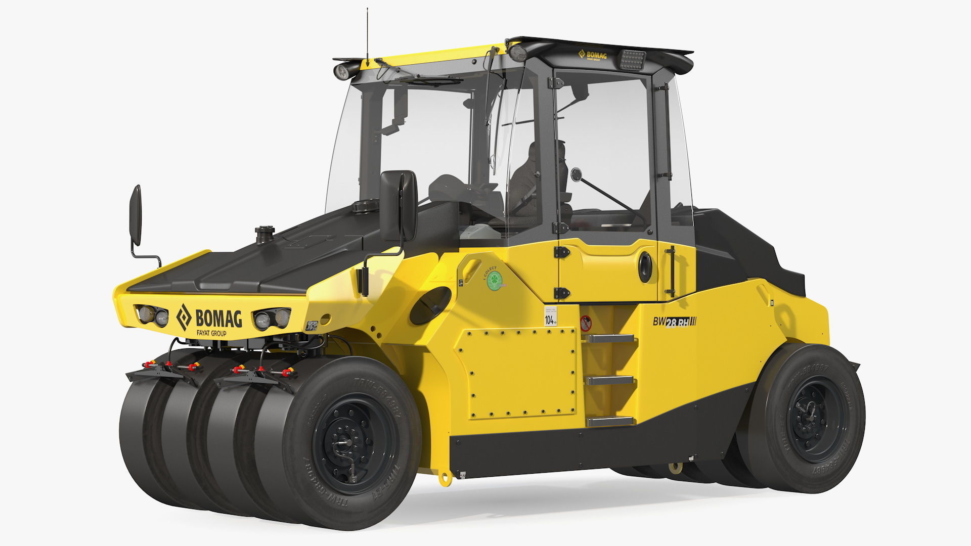 Bomag BW 28 RH Pneumatic Tired Compactor 3D model | CGTrader