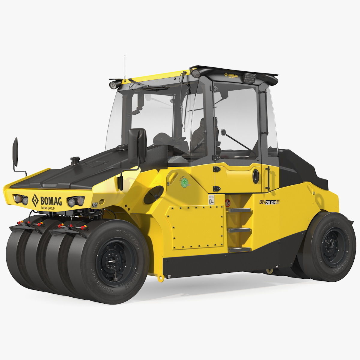 Bomag BW 28 RH Pneumatic Tired Compactor 3D model | CGTrader