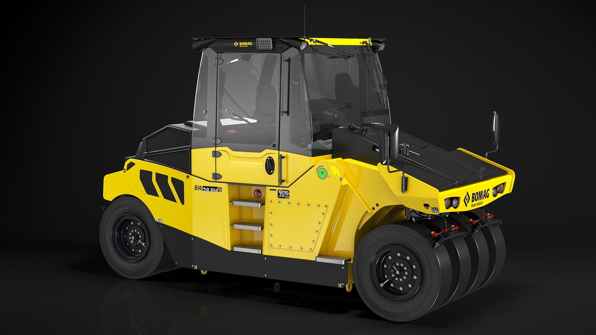 Bomag BW 28 RH Pneumatic Tired Compactor 3D model | CGTrader