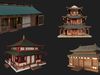 Asian Japanese Traditional Building Collection 3D model | CGTrader