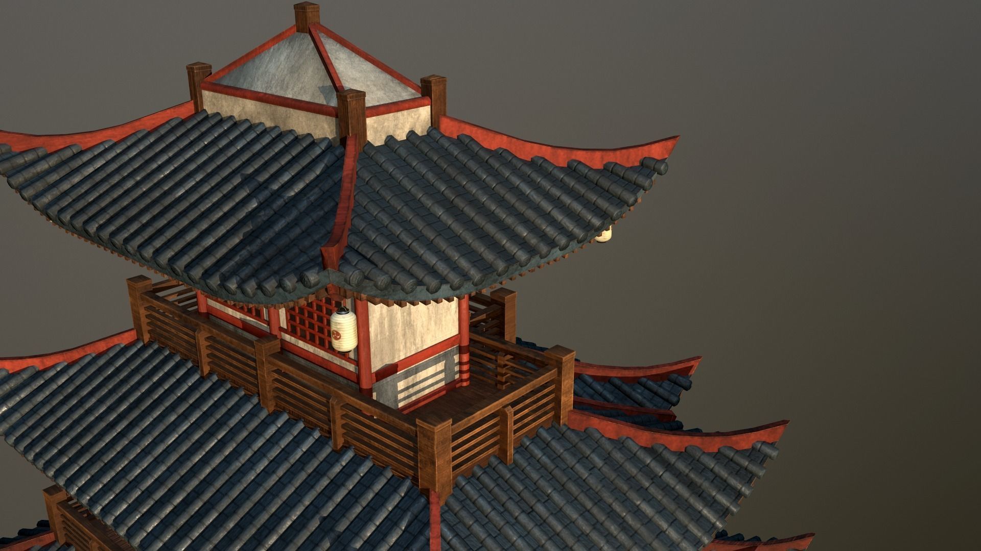 Asian Japanese Traditional Building Collection 3D model | CGTrader