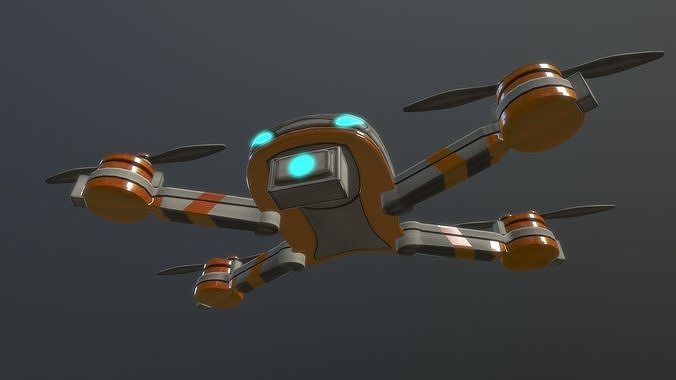 3D model Drone flying VR / AR / low-poly | CGTrader