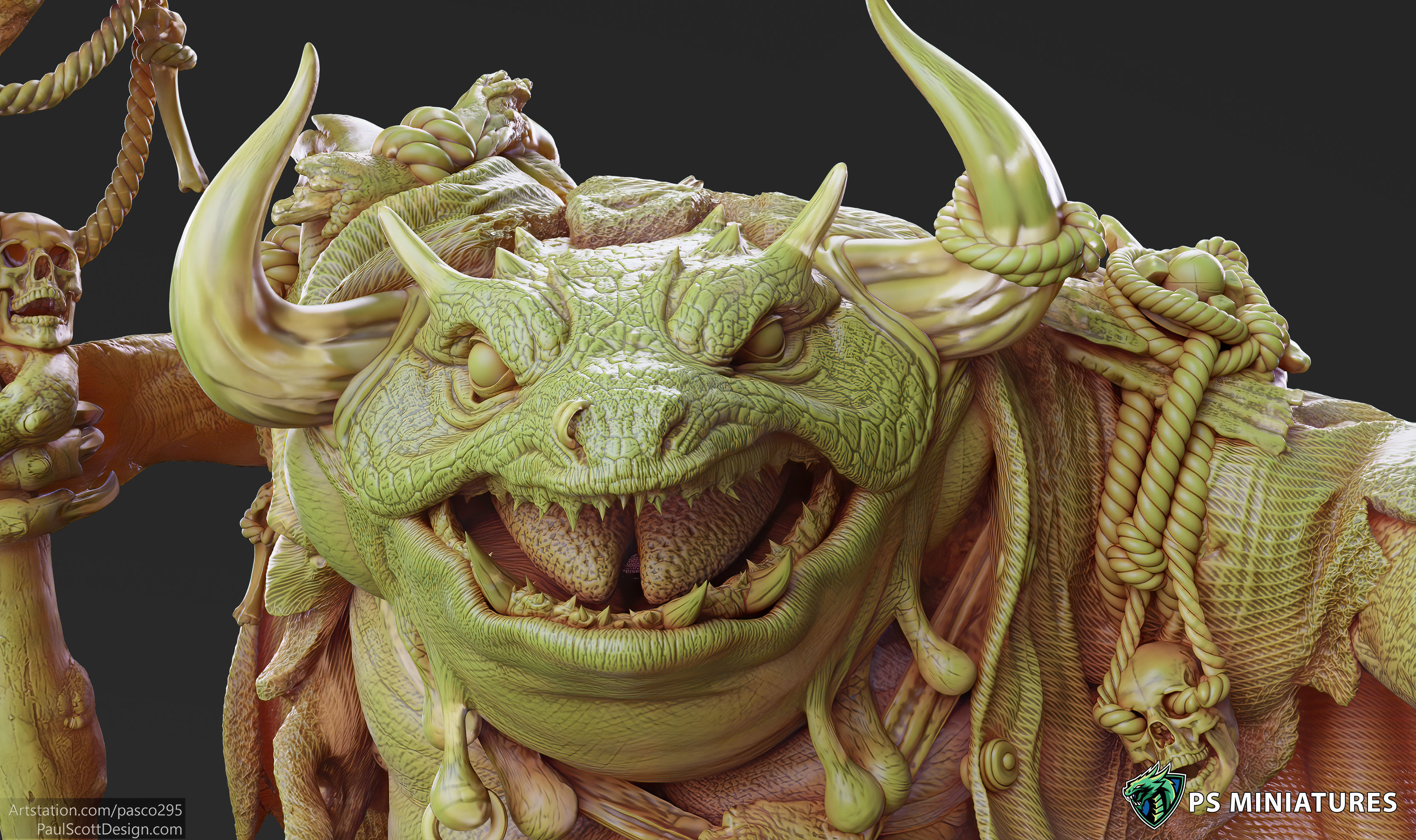 Green Slaad Lizardman - Pose 1 3D model 3D printable | CGTrader