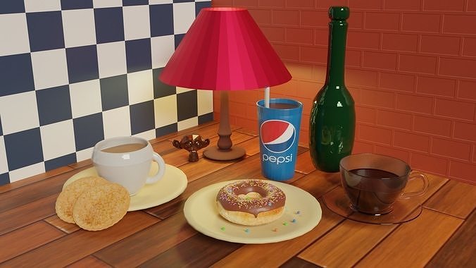3D model DONUT pepsi cookie VR / AR / low-poly | CGTrader