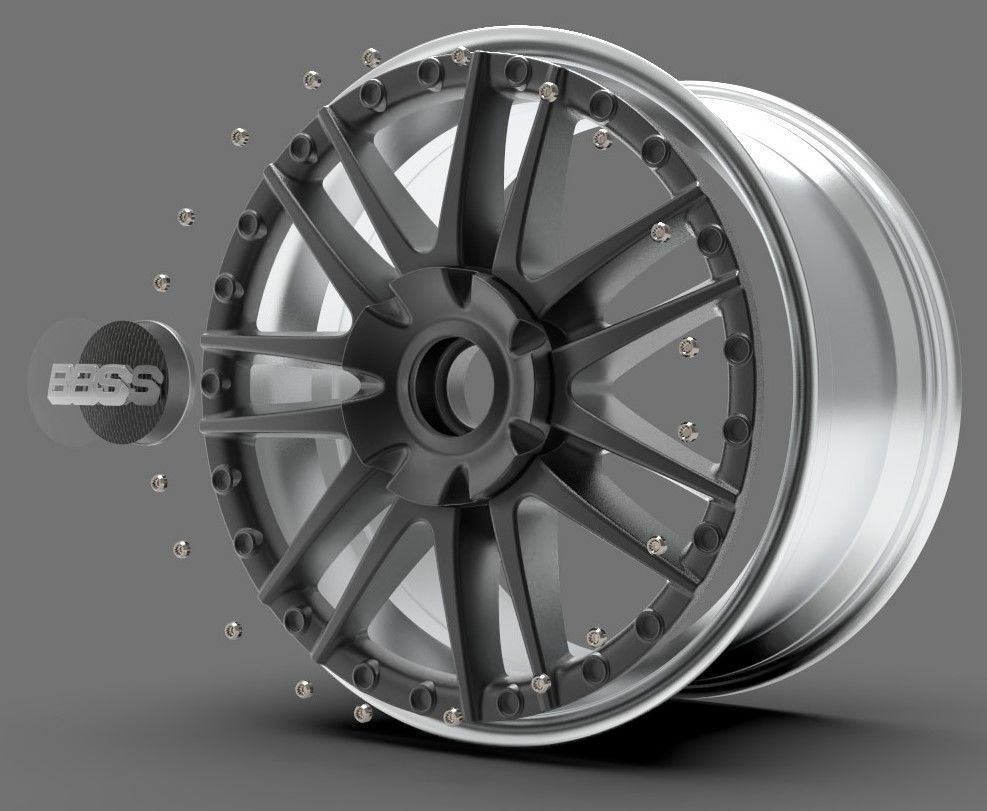 BBS multi-piece rim 8-5 x 19 ET20 1760 3D model | CGTrader