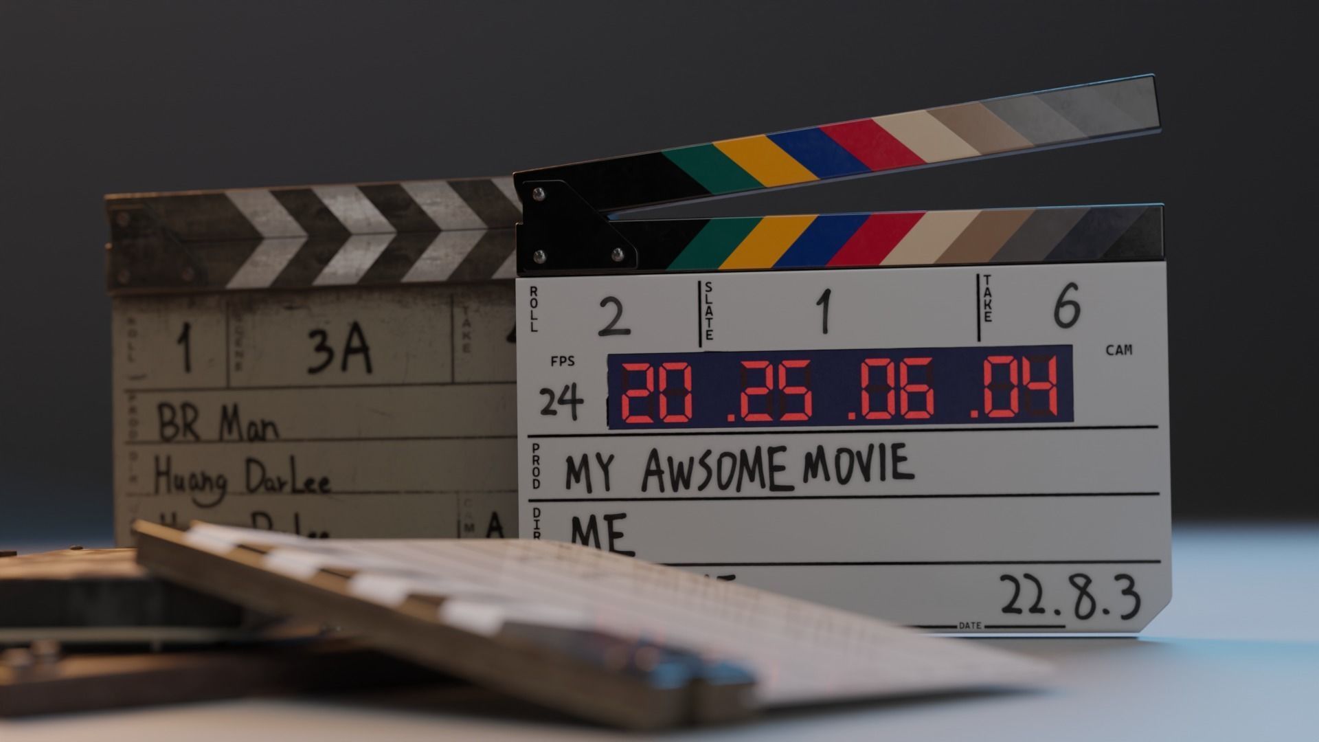 Clapperboard Film Slate Pack 3D model | CGTrader