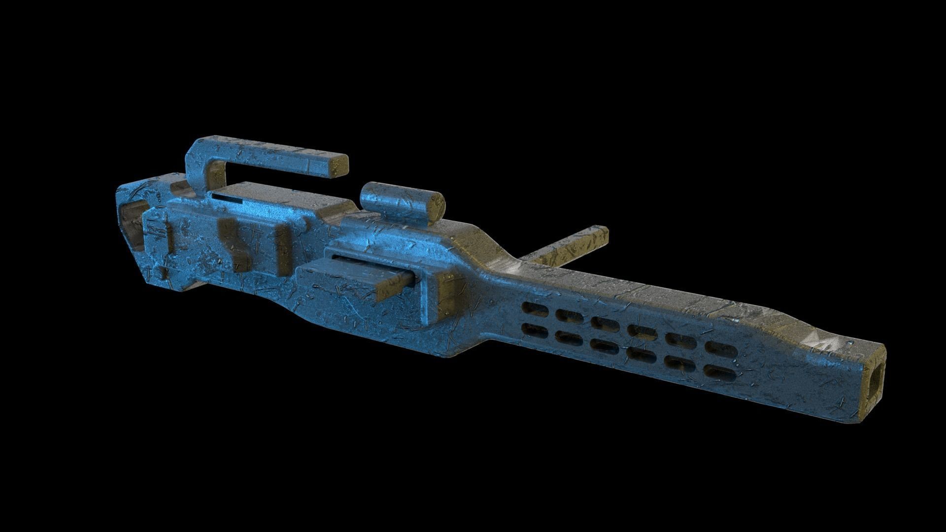 sci-fi blaster gun free VR / AR / low-poly 3D model | CGTrader